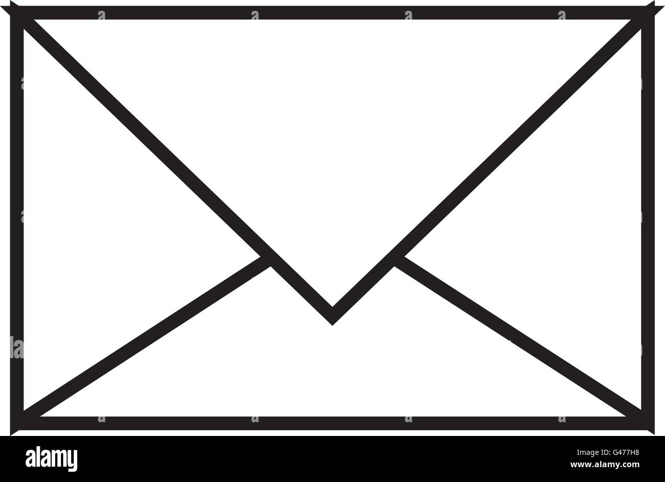 simple envelope black over white background Stock Vector Image & Art ...