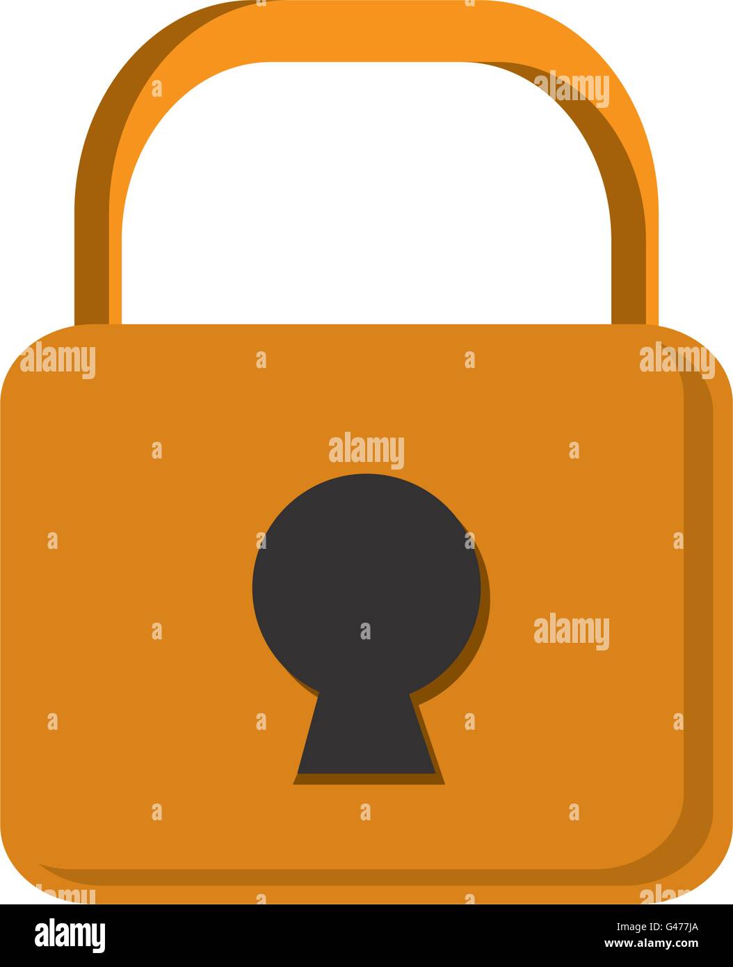 closed safety lock , Vector illustration over white background Stock ...