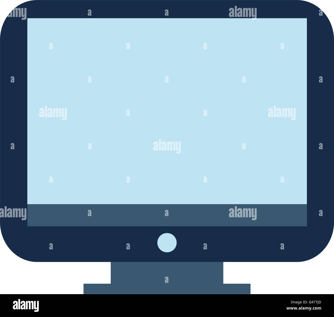 computer monitor , Vector illustration over white background Stock ...