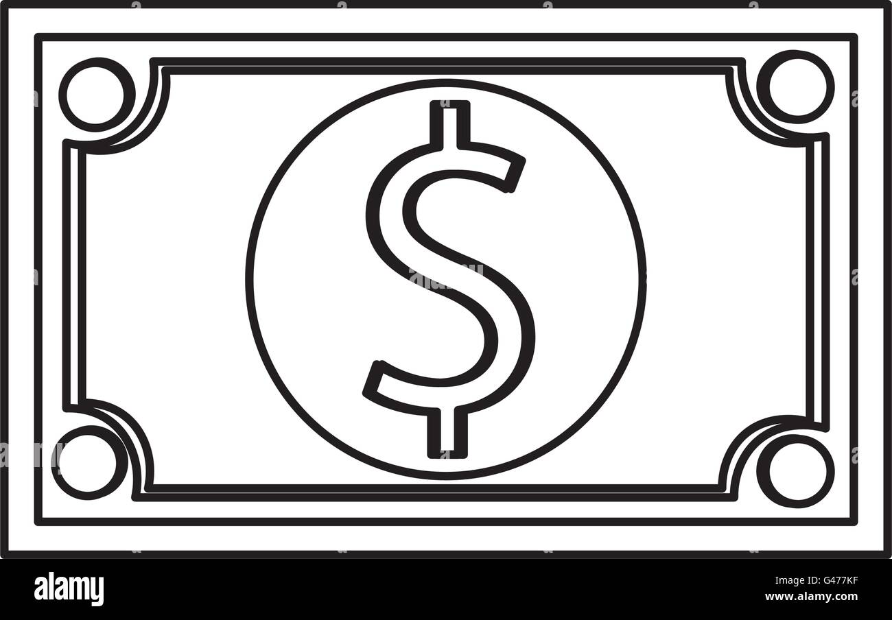 dollar bill , Vector illustration over white background Stock Vector ...