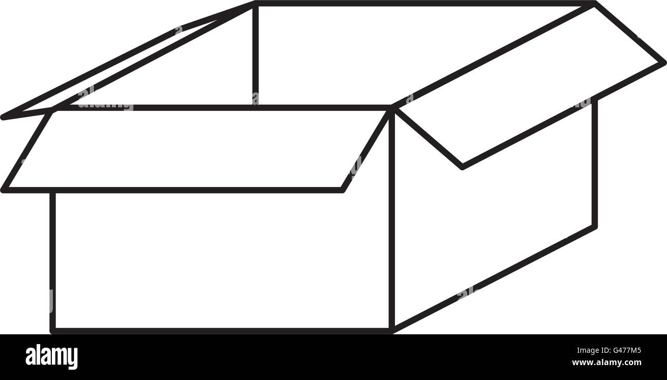 open box , Vector illustration over white background Stock Vector Image ...