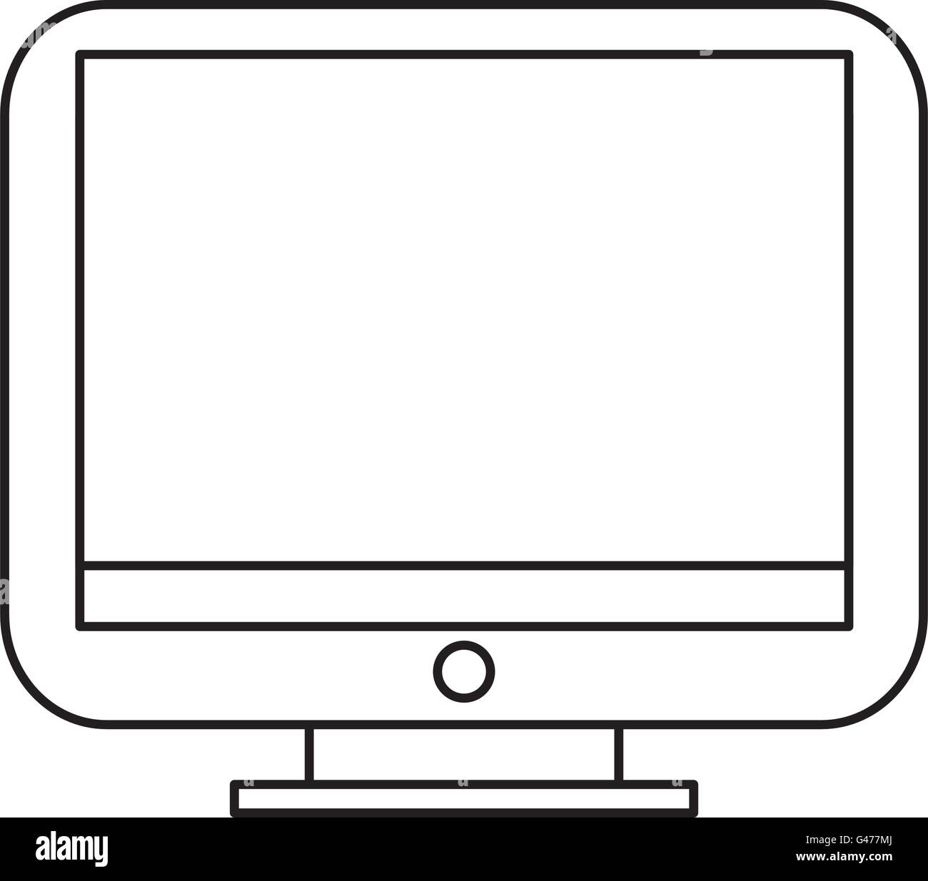 computer monitor , Vector illustration over white background Stock ...