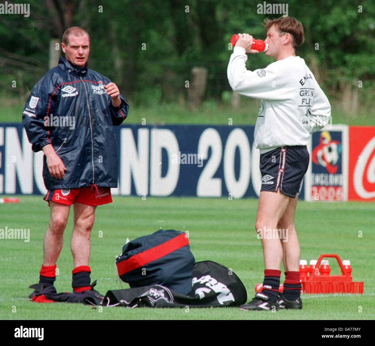 England training gazza hoddle hi-res stock photography and images - Alamy