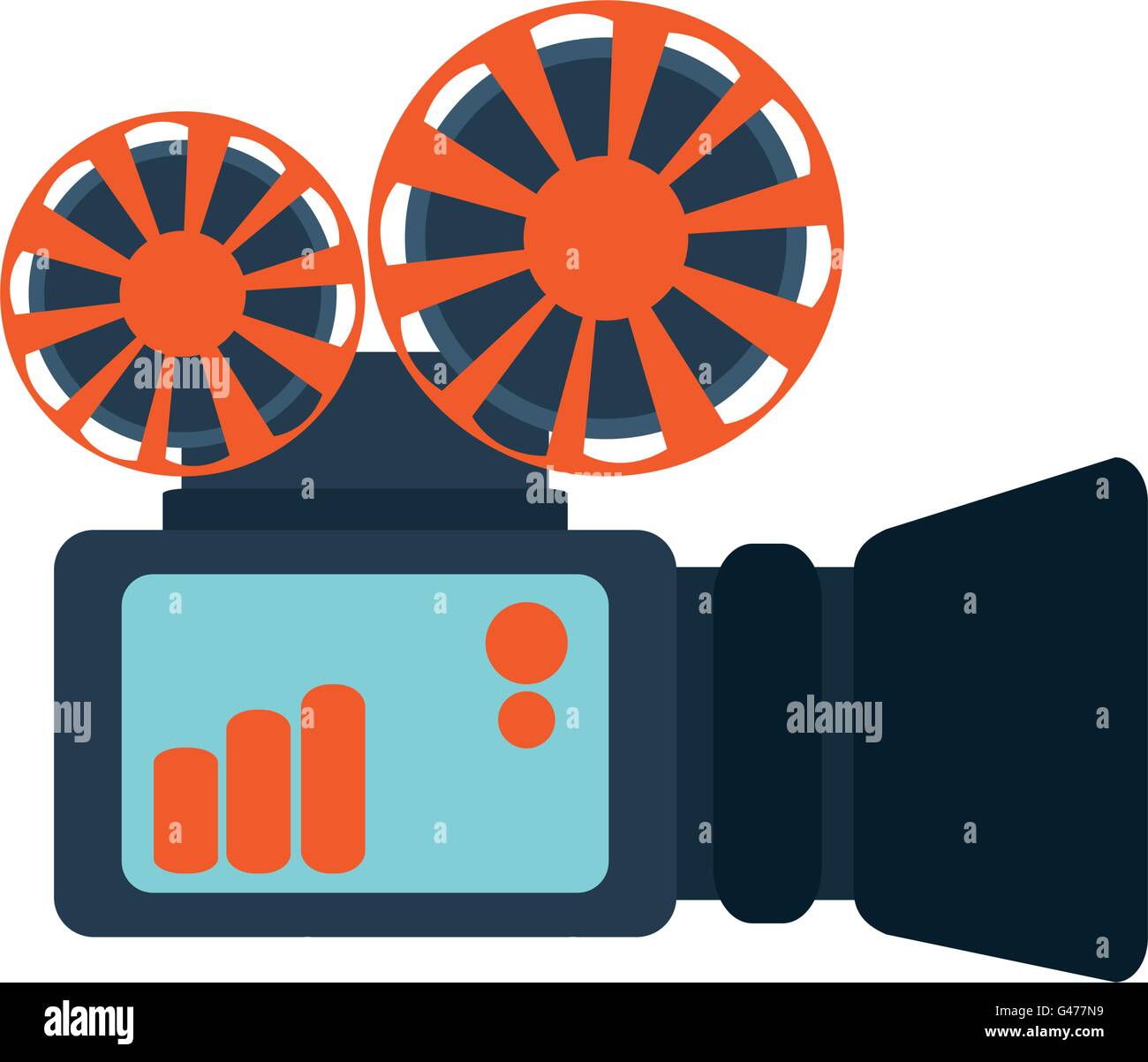 film projector , Vector illustration over white background Stock Vector ...