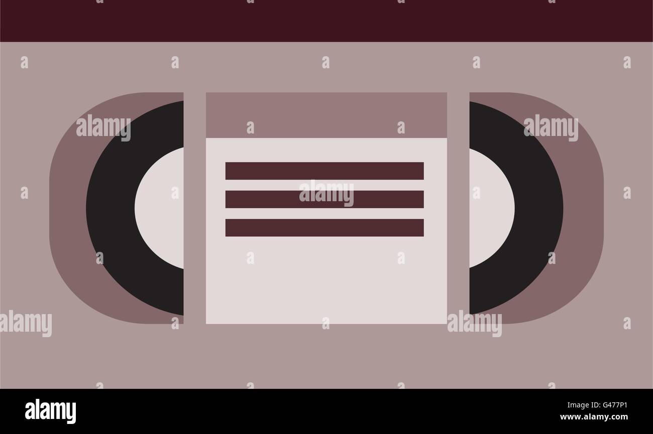 videocassette , Vector illustration over white background Stock Vector ...