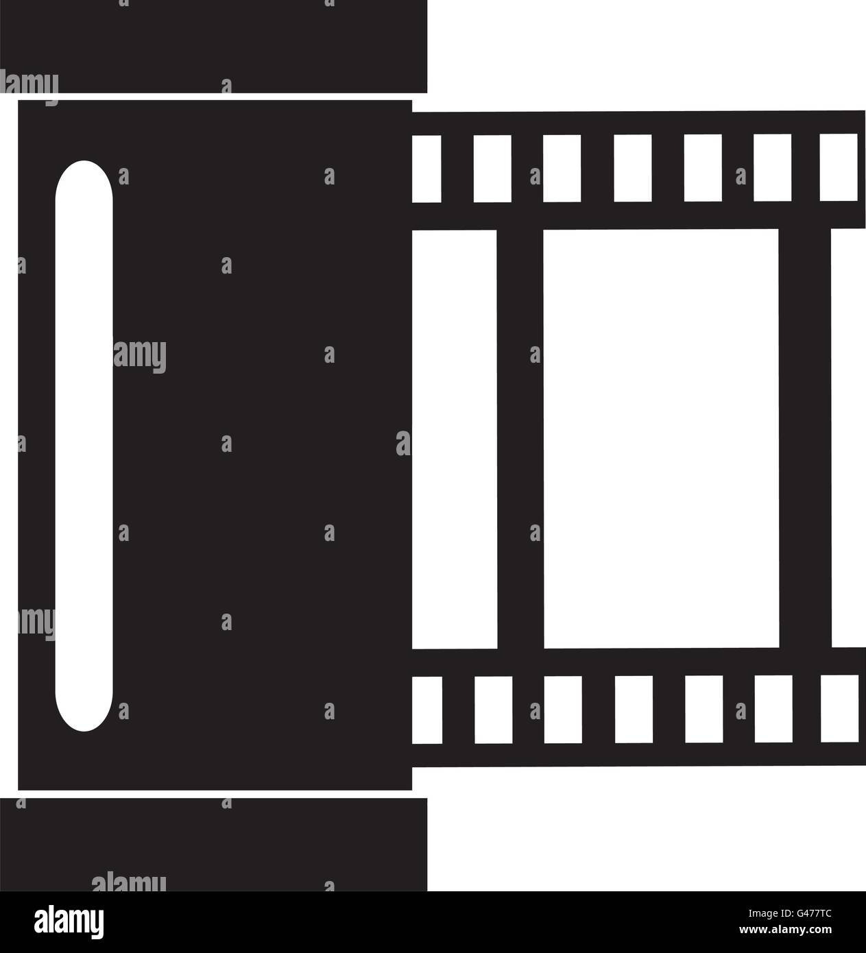 film roll , Vector illustration over white background Stock Vector ...