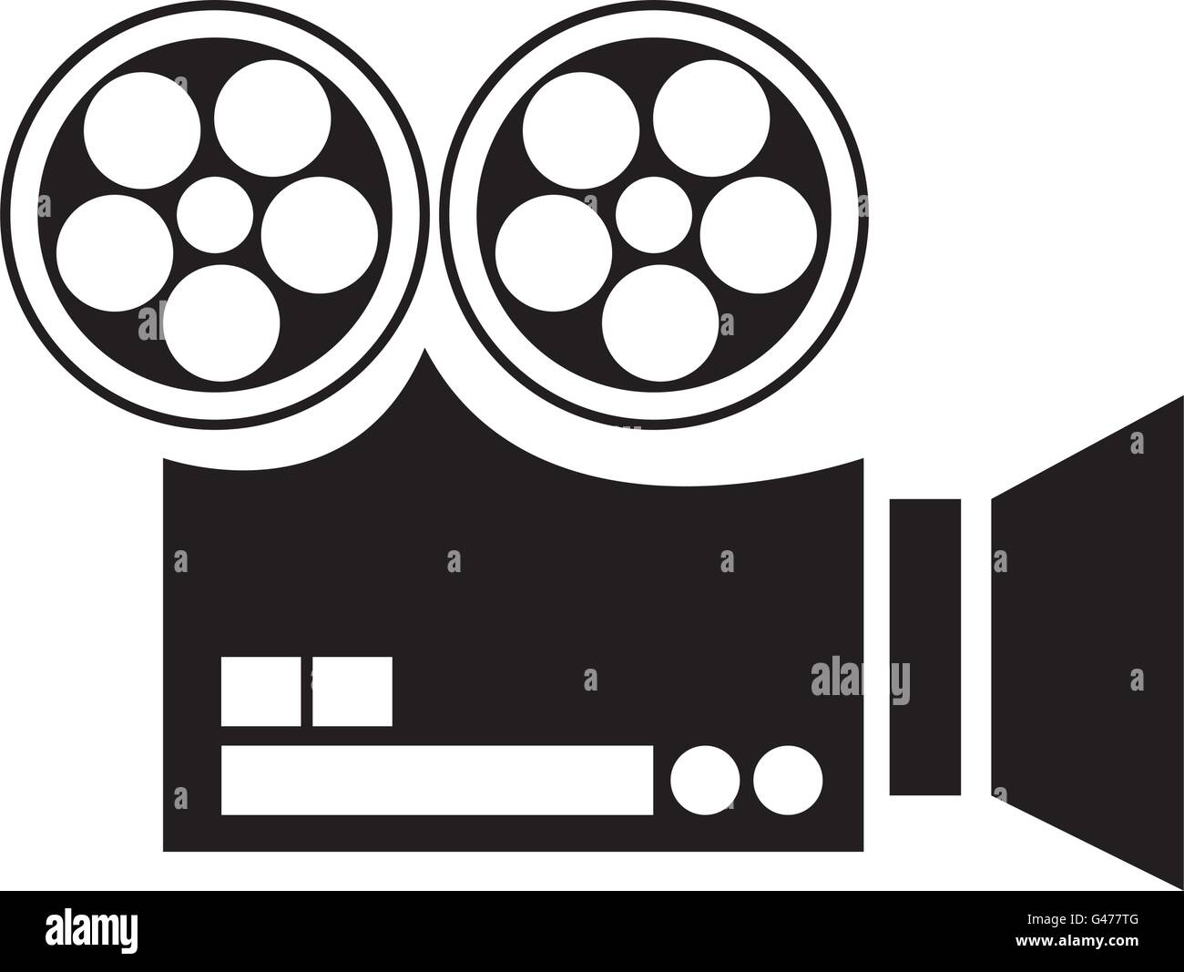 film projector , Vector illustration over white background Stock Vector ...