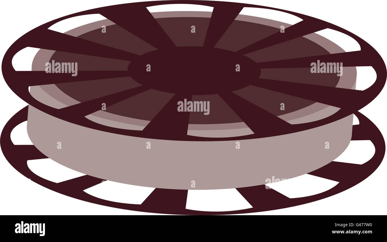 film reel , Vector illustration over white background Stock Vector ...