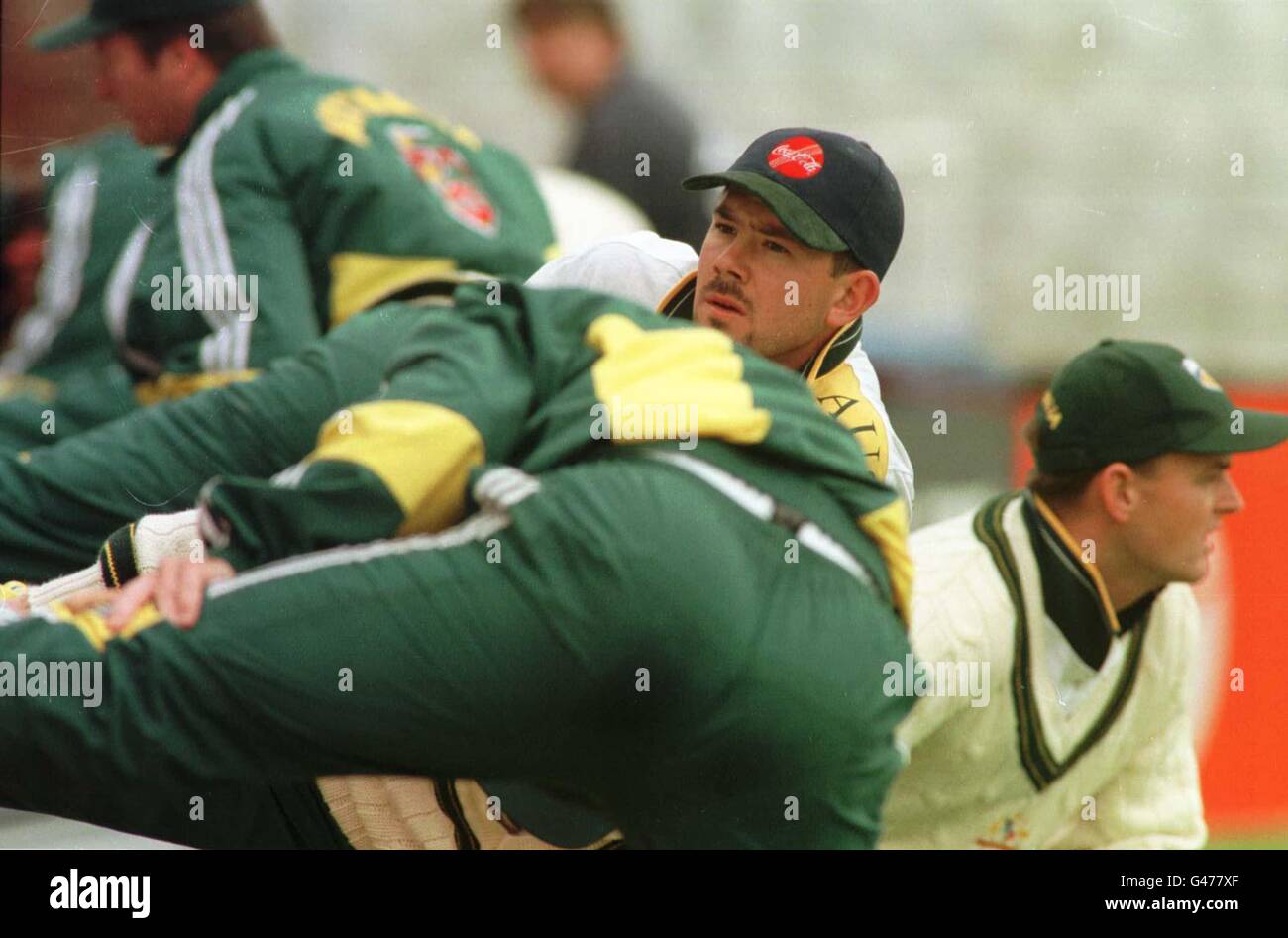 Austraila's Ricky Pontin limbers up during training today (Wednesday ...