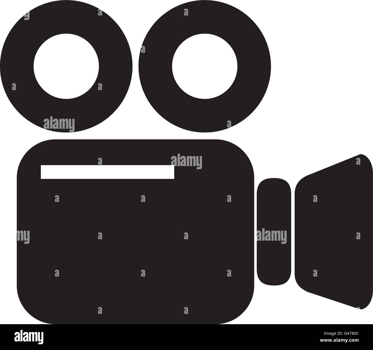 film projector , Vector illustration over white background Stock Vector ...