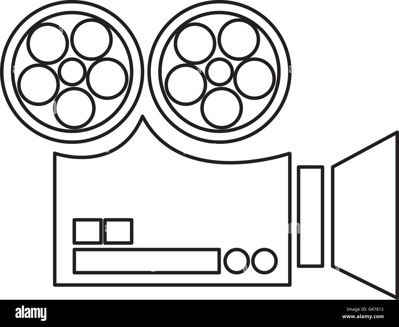 film projector , Vector illustration over white background Stock Vector ...