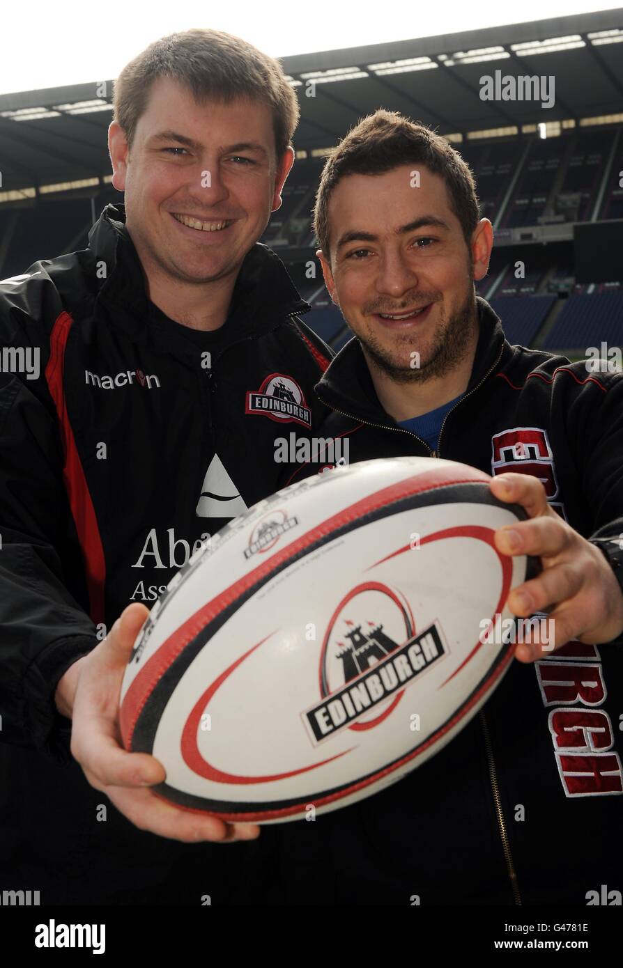 Edinburgh Rugby Team Captain Andrew Kelly and scrum half Greig Laidlaw ...
