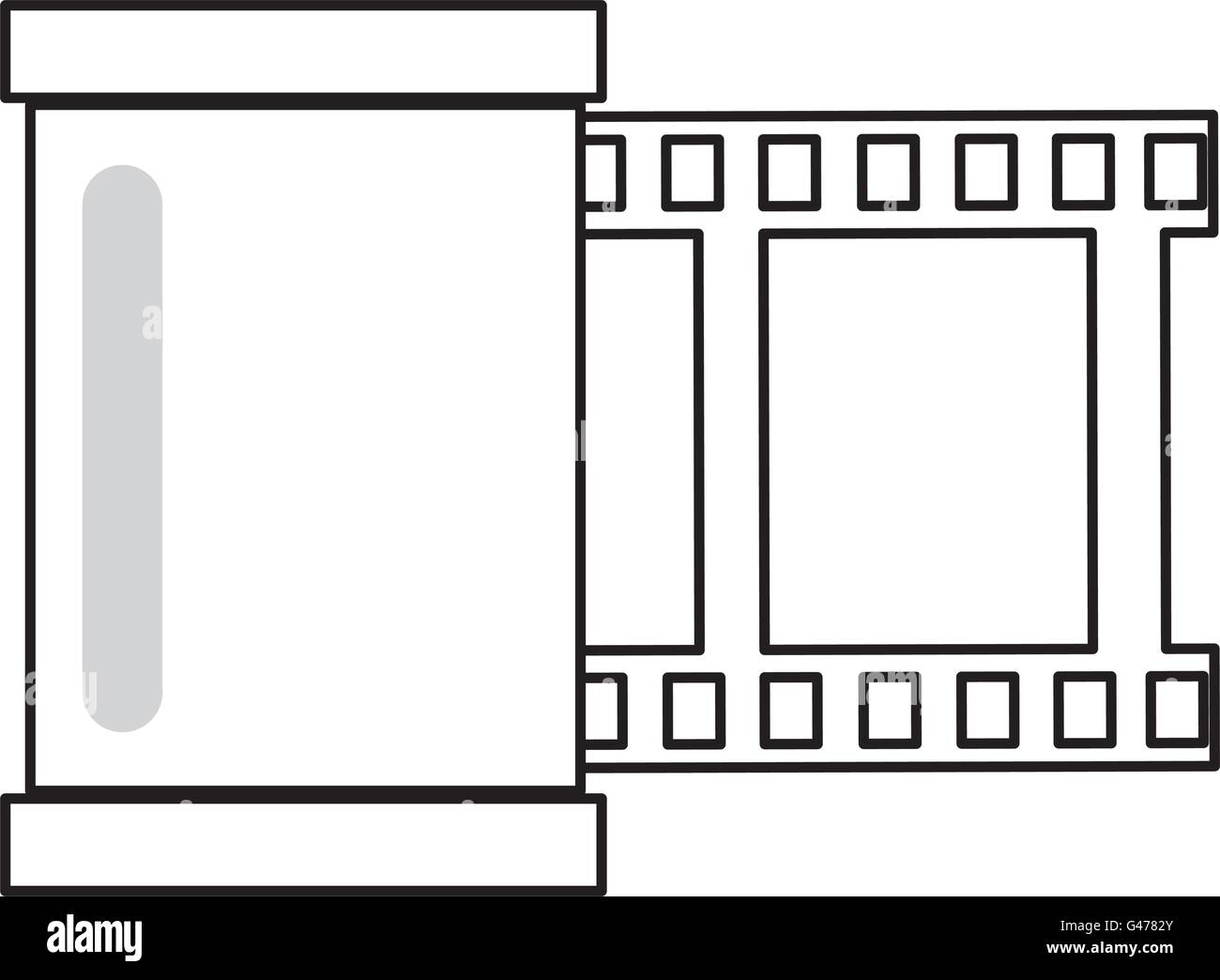 film roll , Vector illustration over white background Stock Vector ...