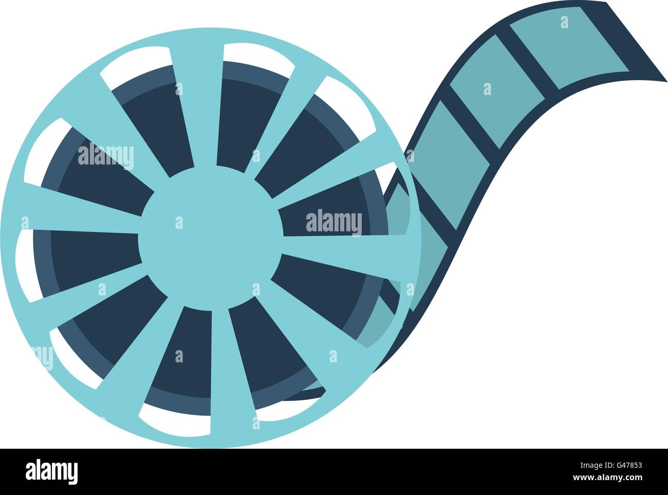 film reel , Vector illustration over white background Stock Vector ...