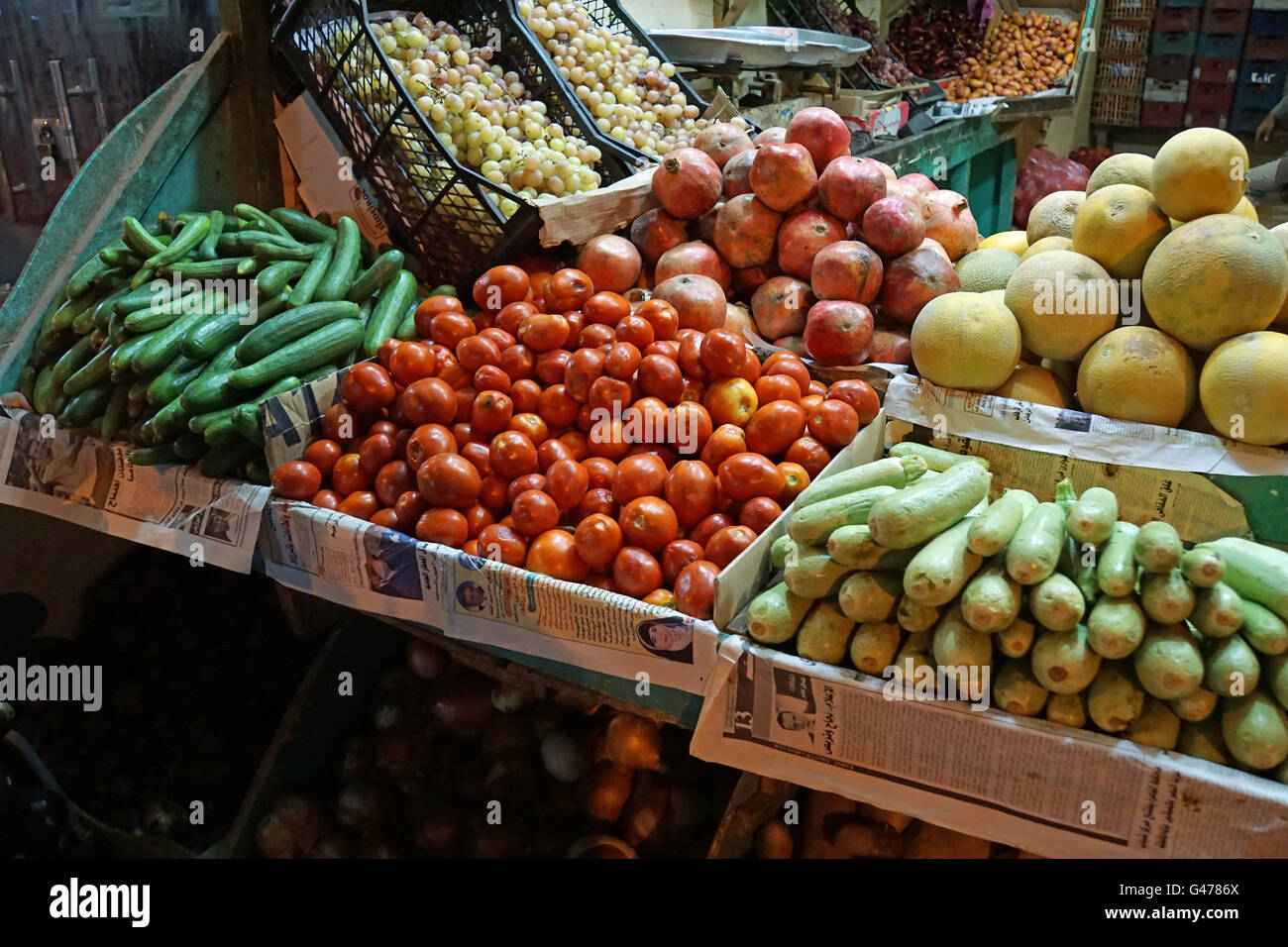 fruits and vegetables on egypt market in el quesir Stock Photo - Alamy