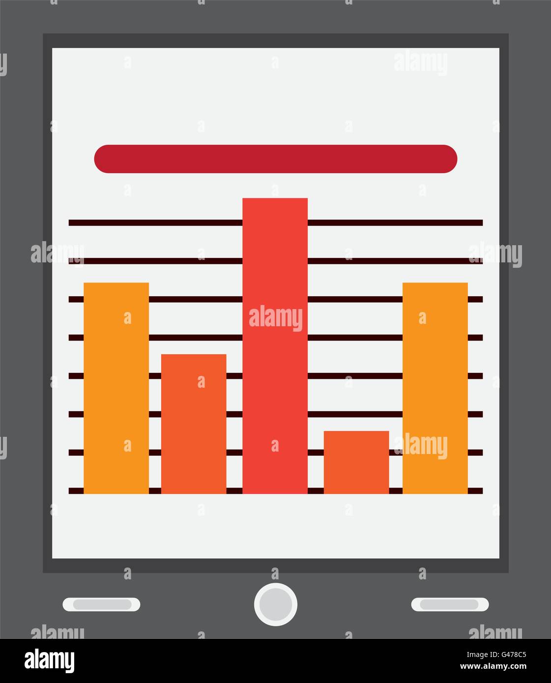 tablet with bar graph , Vector illustration Stock Vector Image & Art ...