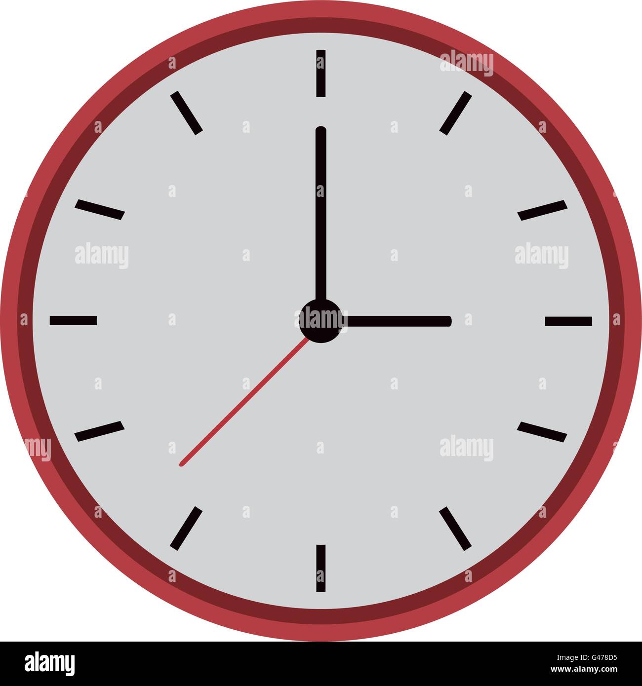 Clock with three hands Stock Vector Images - Alamy