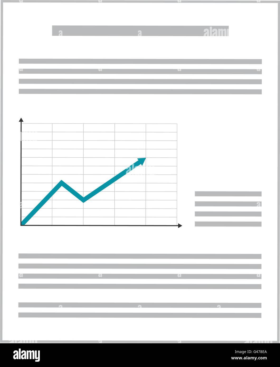 paper with graph , Vector illustration Stock Vector Image & Art - Alamy