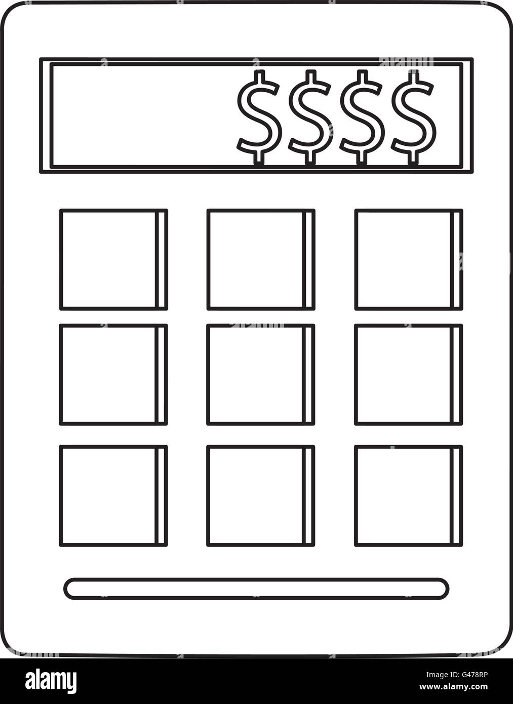 calculator with dollar sign , Vector illustration Stock Vector Image ...