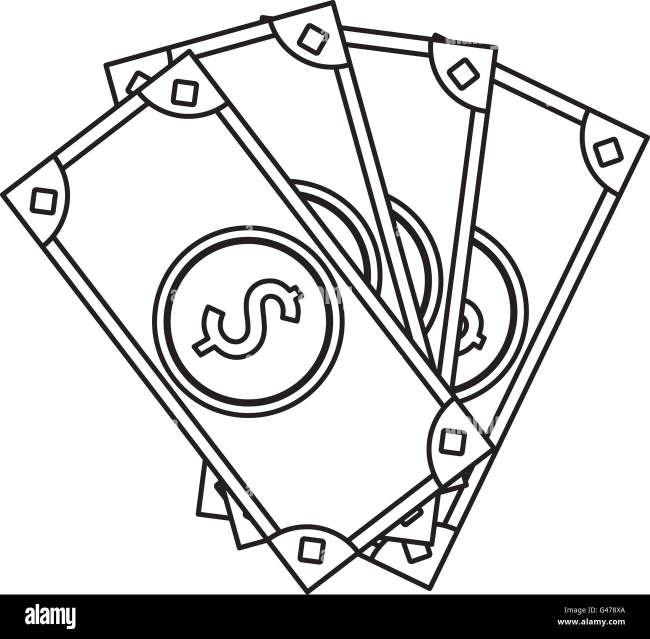 dollar bill , Vector illustration Stock Vector Image & Art - Alamy