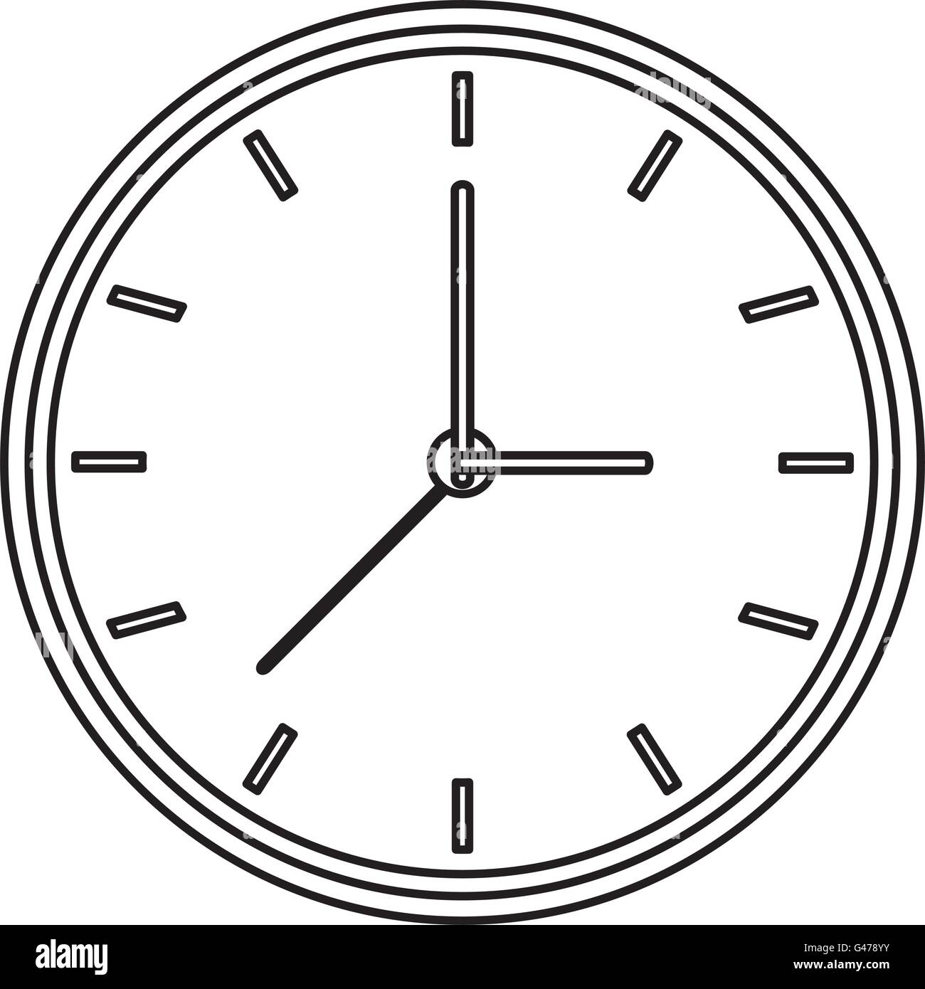 wall clock , Vector illustration Stock Vector Image & Art - Alamy