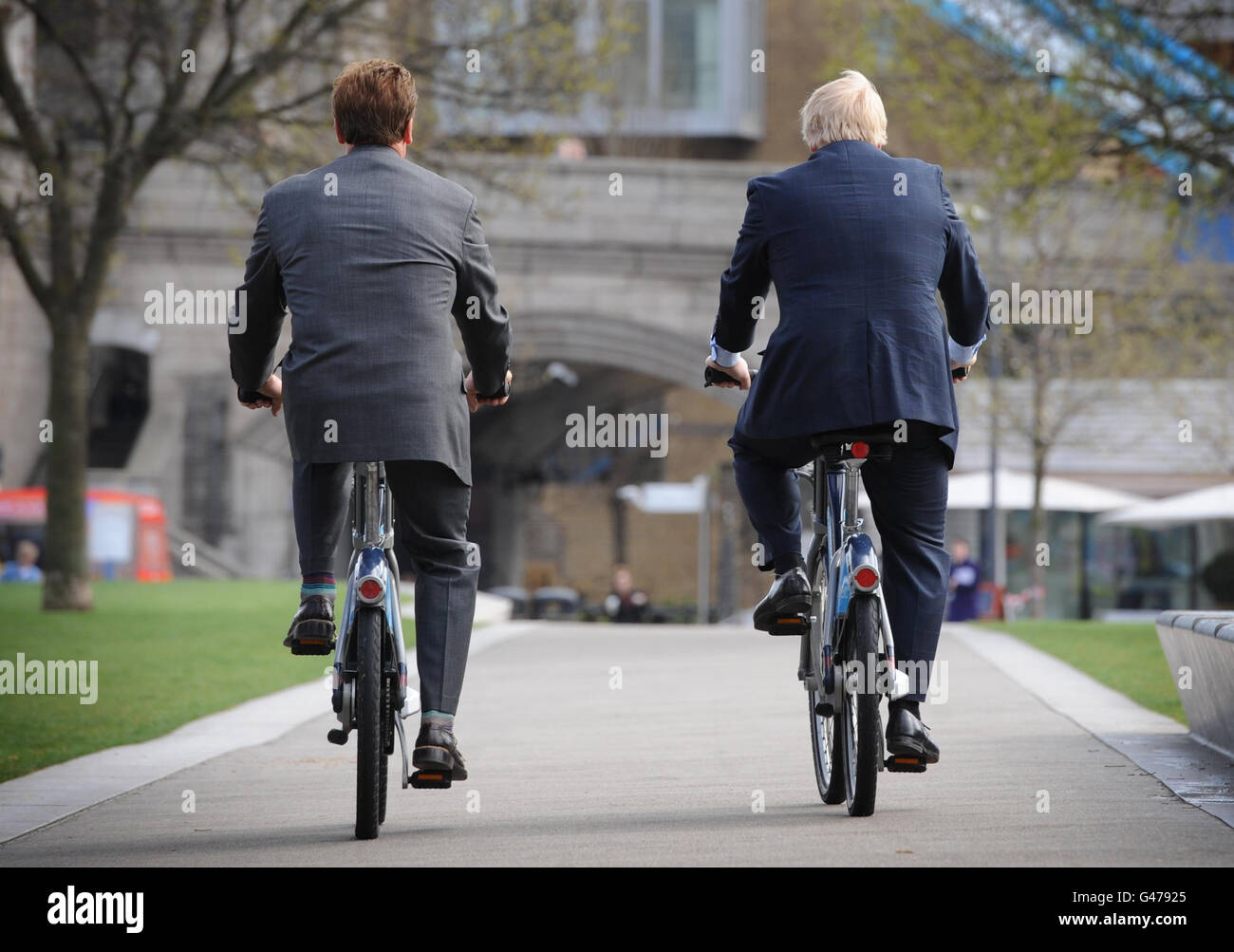 Boris Johnson Riding A Bicycle High Resolution Stock Photography and ...