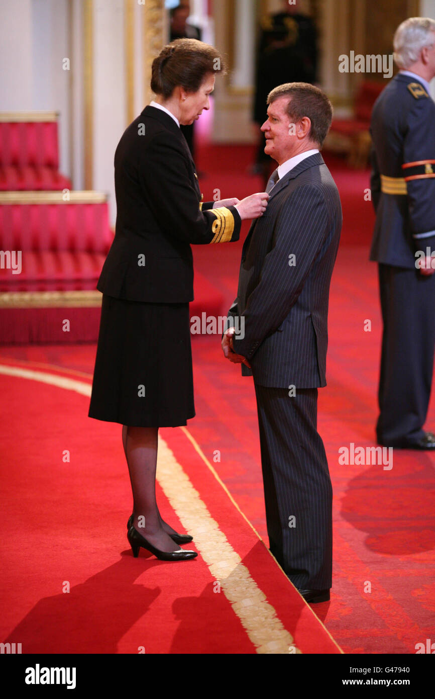 Constable Ivor MacGregor is decorated with the Queen's Police Medal by ...