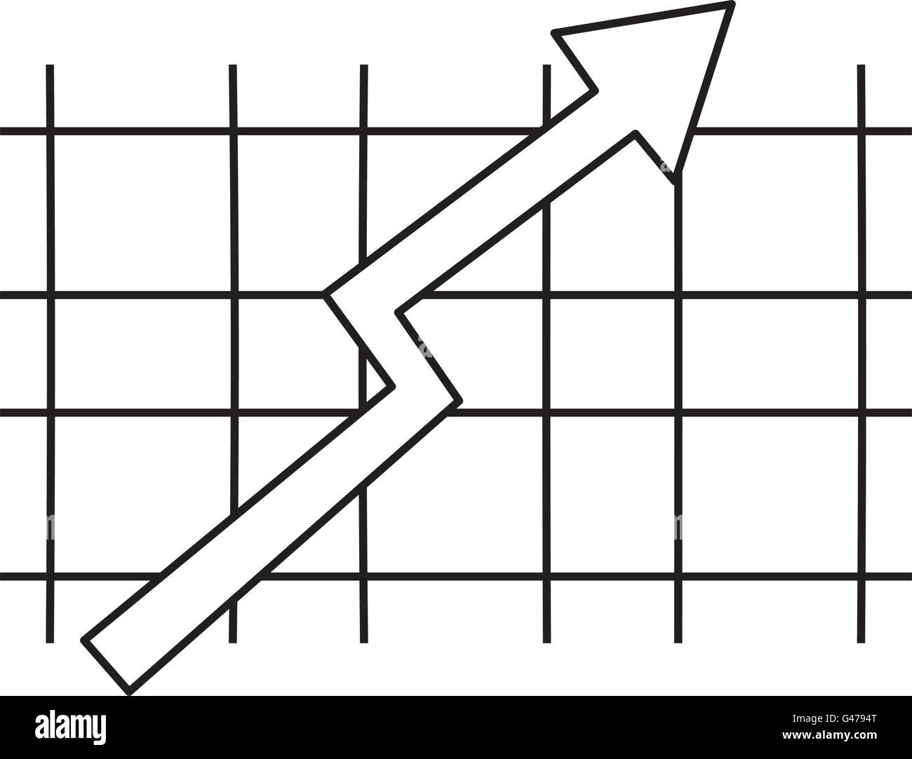 arrow over grid , Vector illustration Stock Vector Image & Art - Alamy