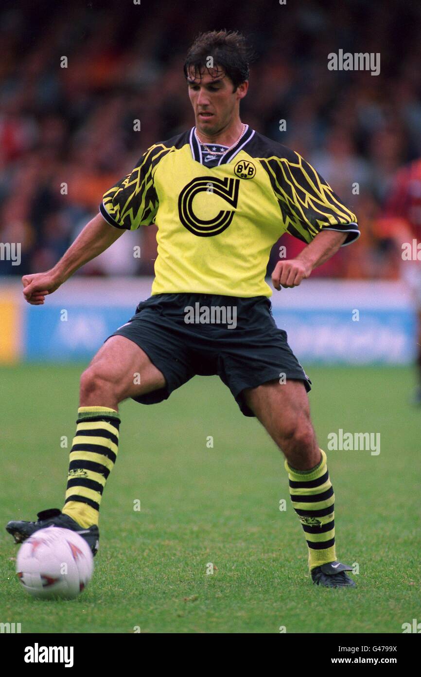 GERMAN SOCCER. KARL-HEINZ RIEDLE, BORUSSIA DORTMUND Stock Photo - Alamy
