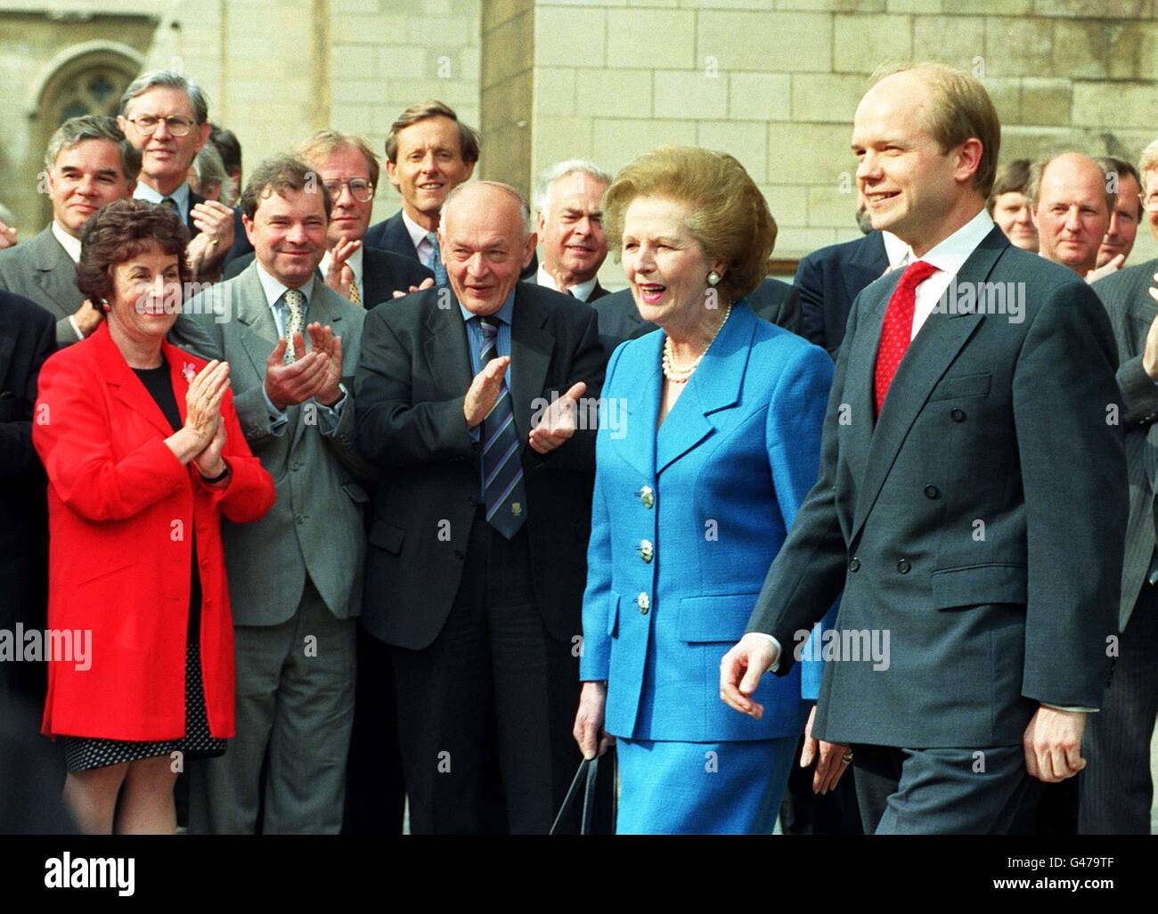 Margaret thatcher blue suit hi-res stock photography and images - Alamy