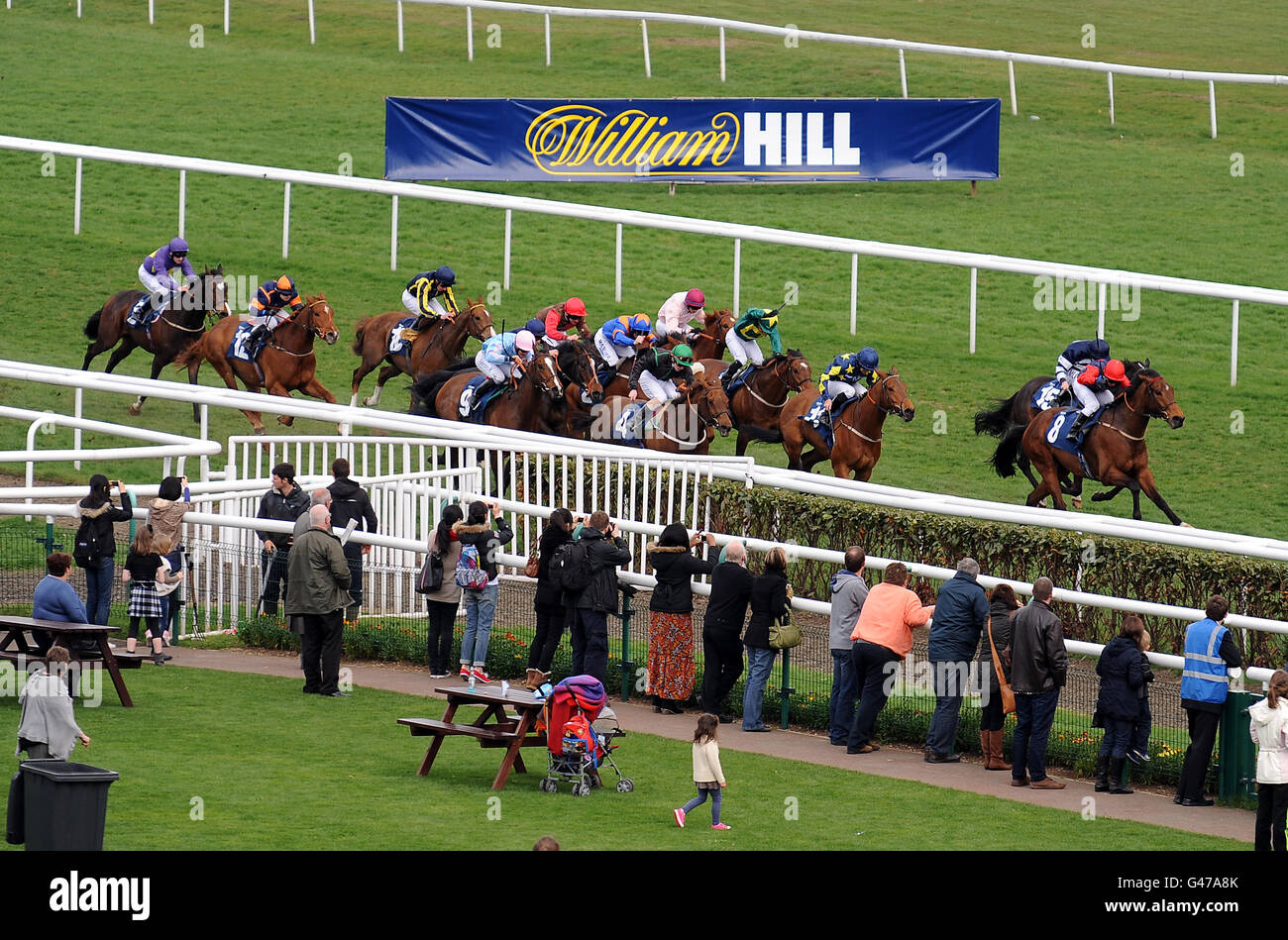 Horse racing races william hill branding sign appearance sponsor name ...