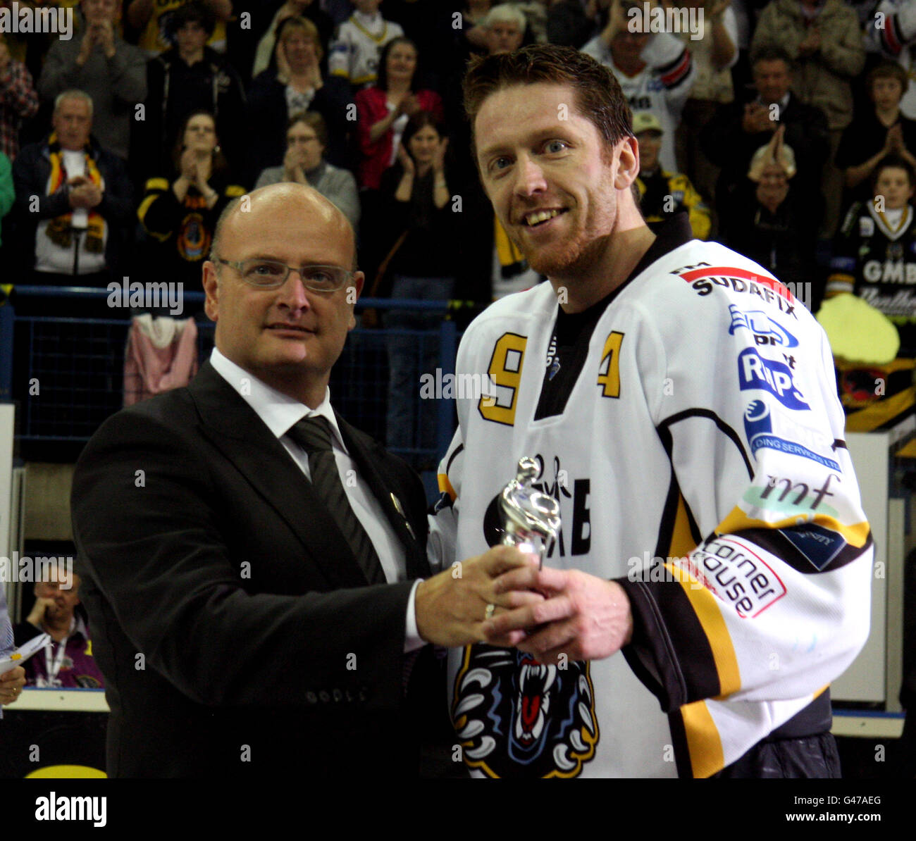 Nottingham Panthers David-Alexandra Beauregard receives his man of the ...