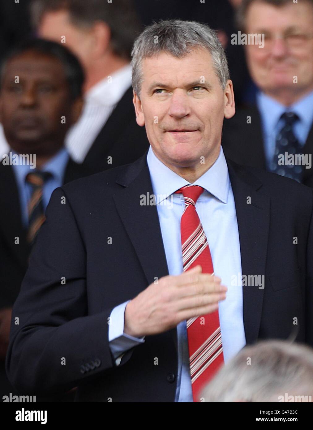 Manchester United chief executive David Gill in the stands Stock Photo ...