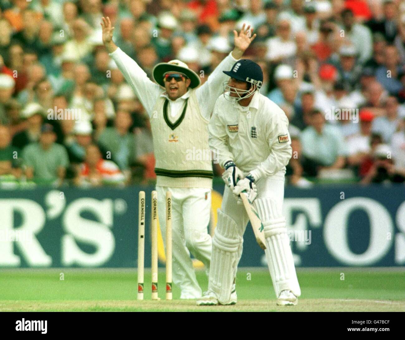 CRICKET Butcher celebrates Healy Stock Photo - Alamy