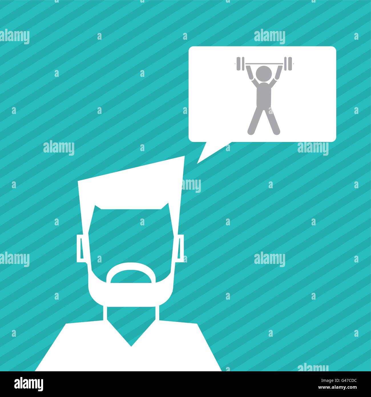 Sport design. man icon. Flat illustration, vector graphic Stock Vector ...