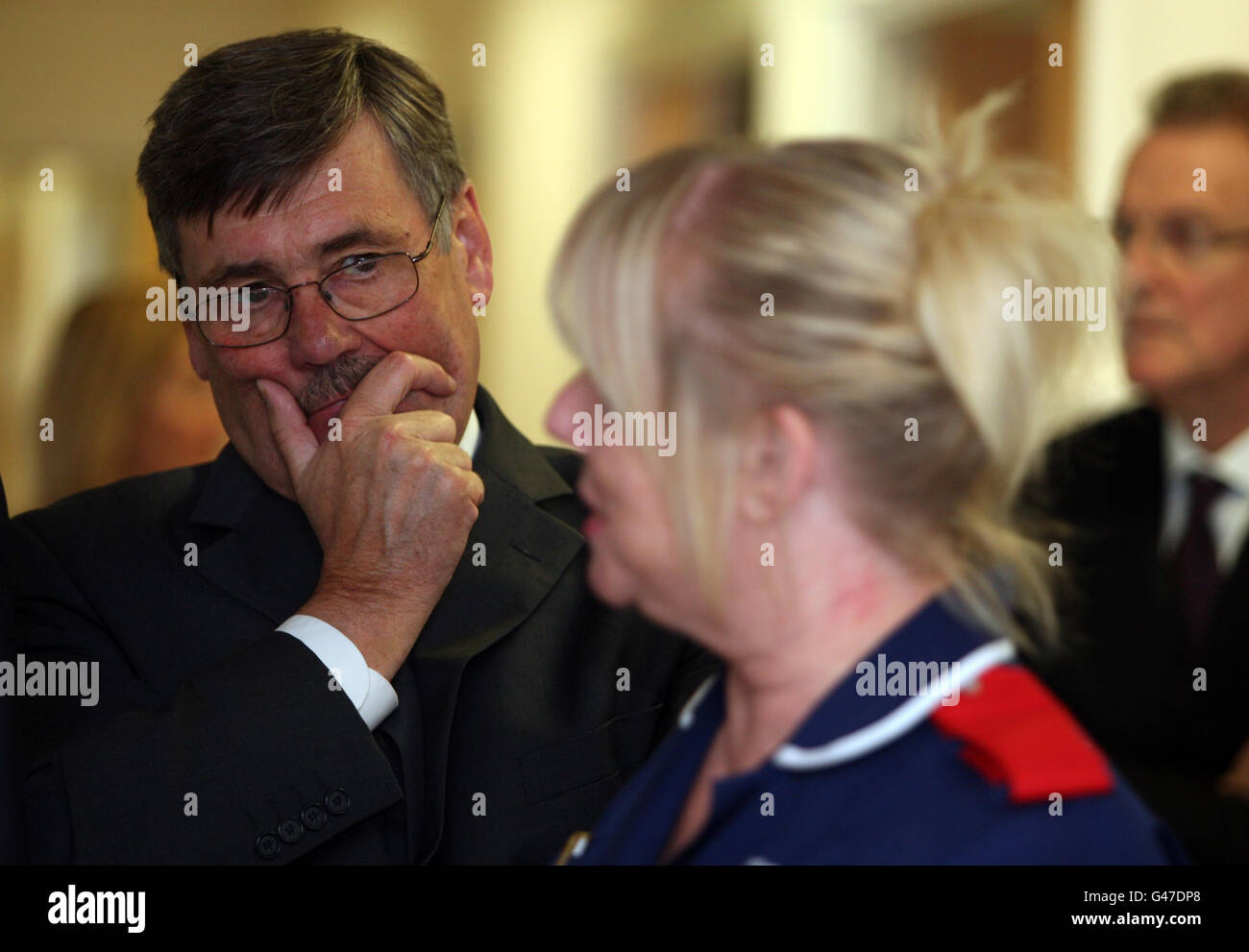 Labour MP Bob Ainsworth chats to acting chief nurse Jill Foster during ...