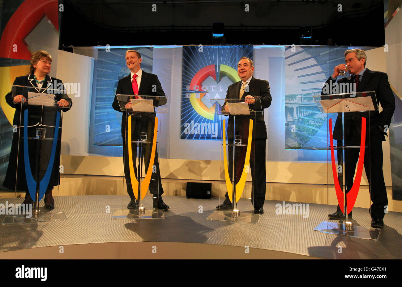 Scottish political party leaders (from left to right) Annabel Goldie ...