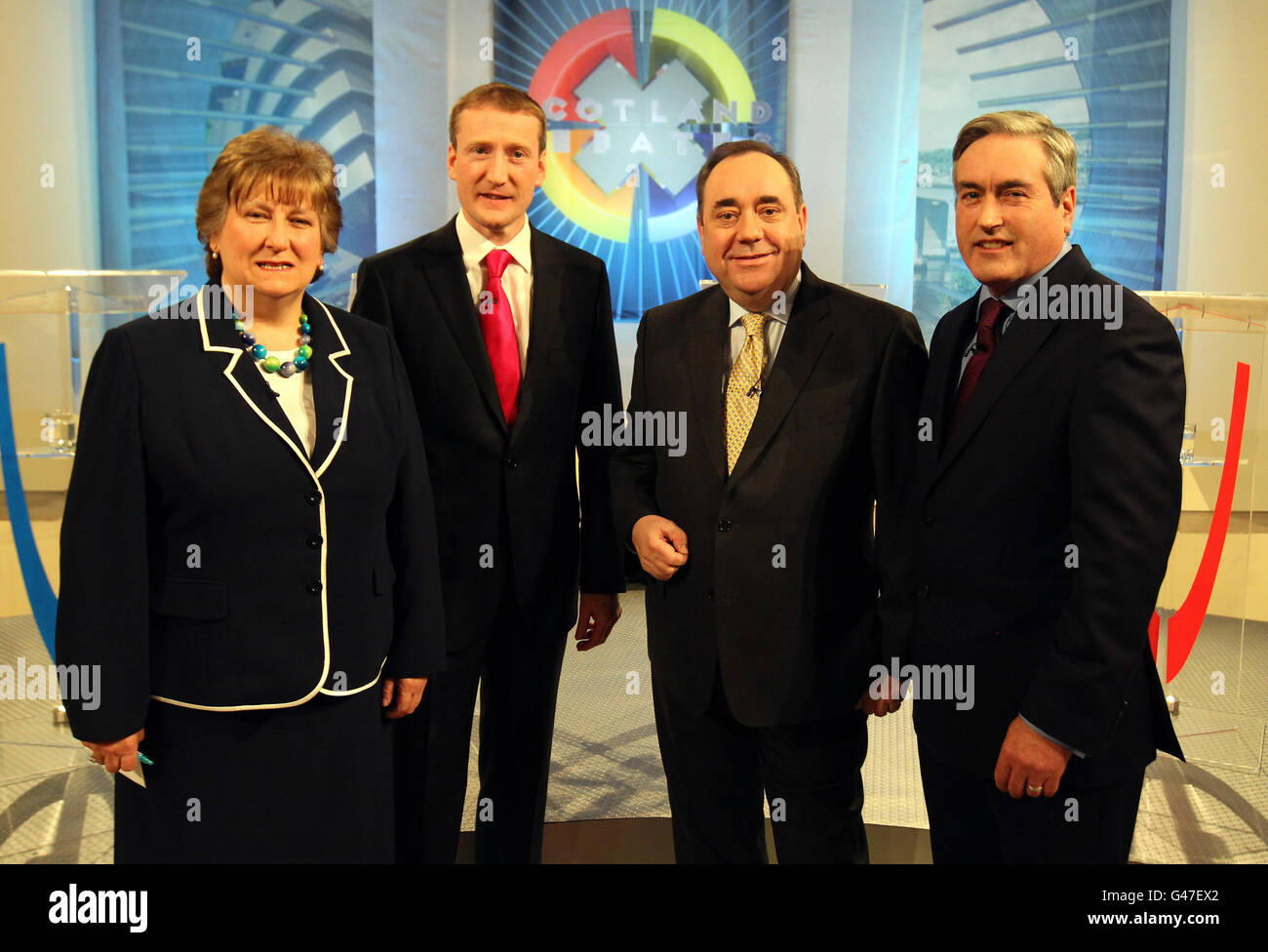 Scottish political party leaders (from left to right) Annabel Goldie ...