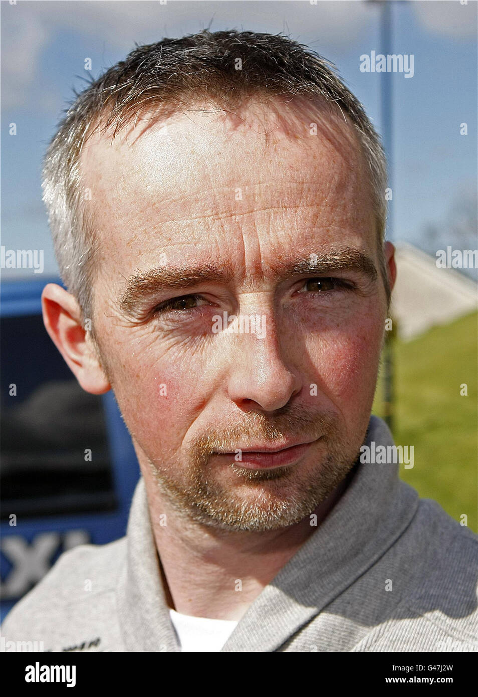 Barry McCann 34, speaking outside Christ The King Catholic Church ...