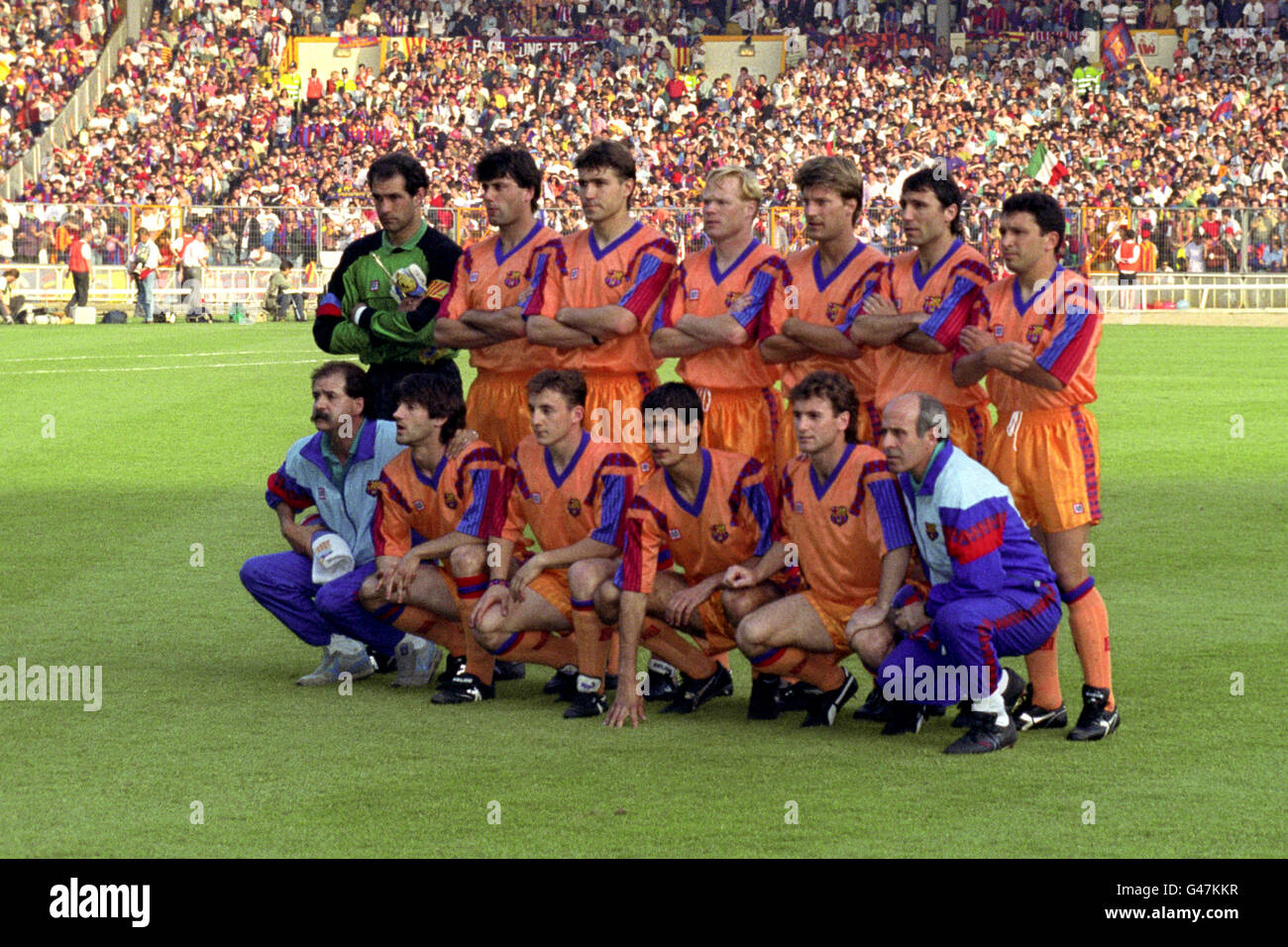 Barcelona Team Group. (Back Row L-R) Andoni Zubizarreta, Nando, Julio ...