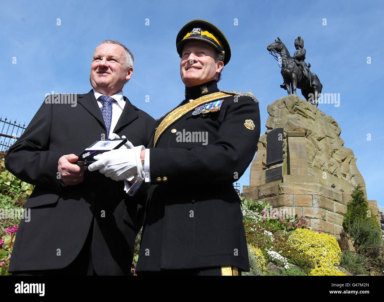 Johnny Caie (left), brother of Trooper Ian Caie who was killed in ...