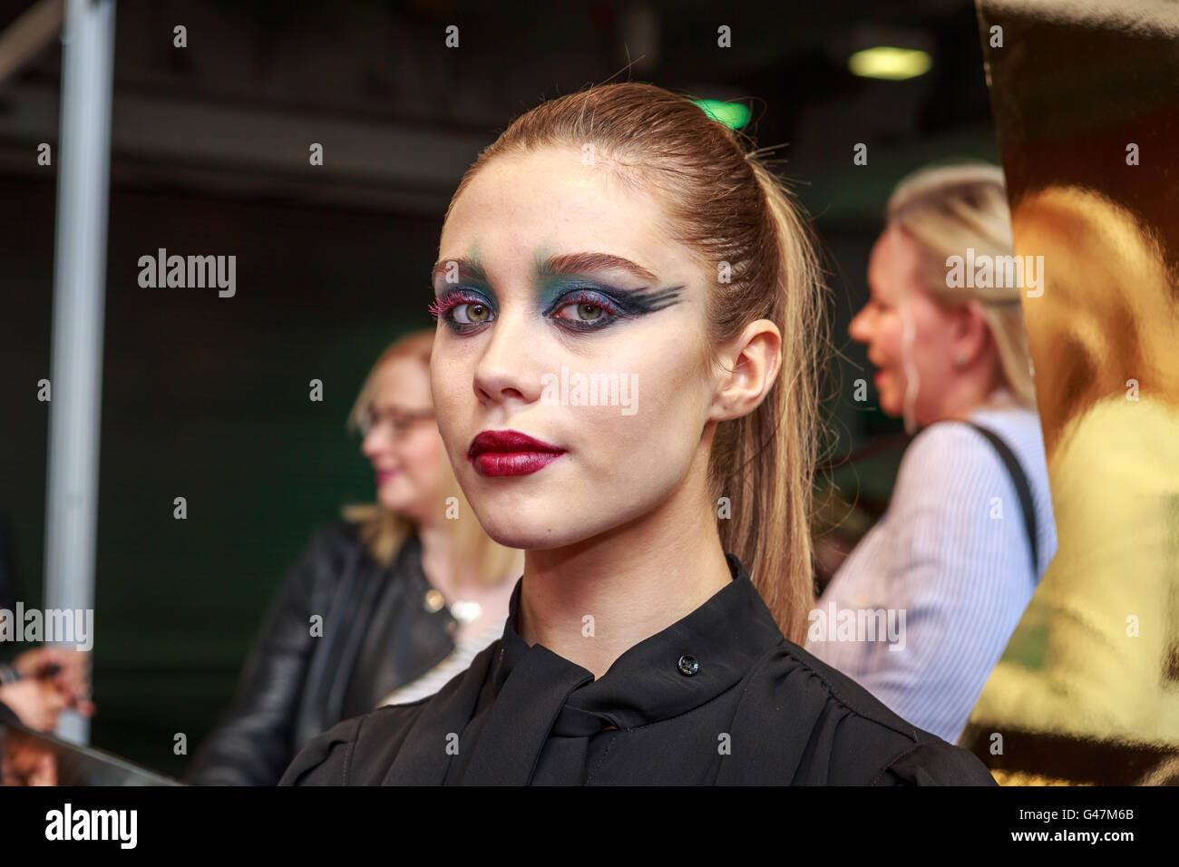 London, UK. 5th June, 2016. One of many colourful models at the ...