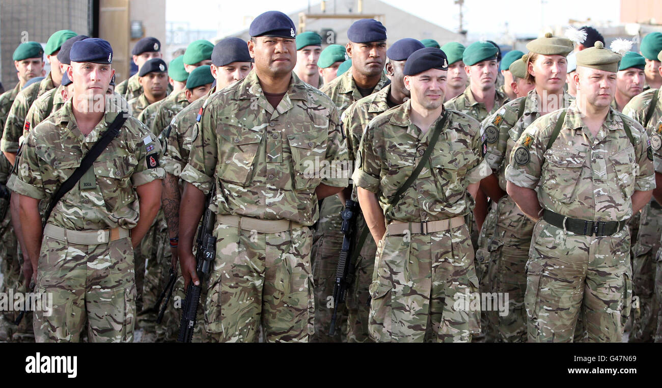 A ceremony to mark the handover from 16 Air Assault Brigade on Herrick ...