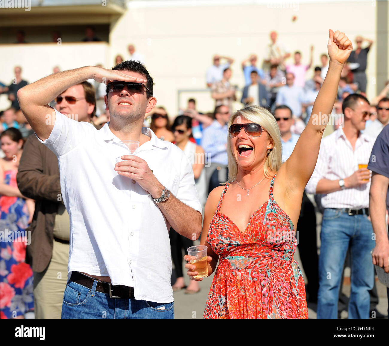 Family fun race day at lingfield park hi-res stock photography and ...