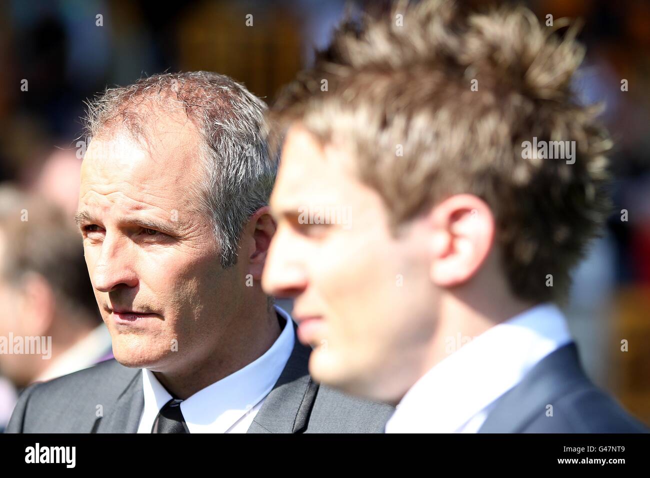 Wolverhampton Wanderers' Kevin Doyle (right) and former player Steve ...