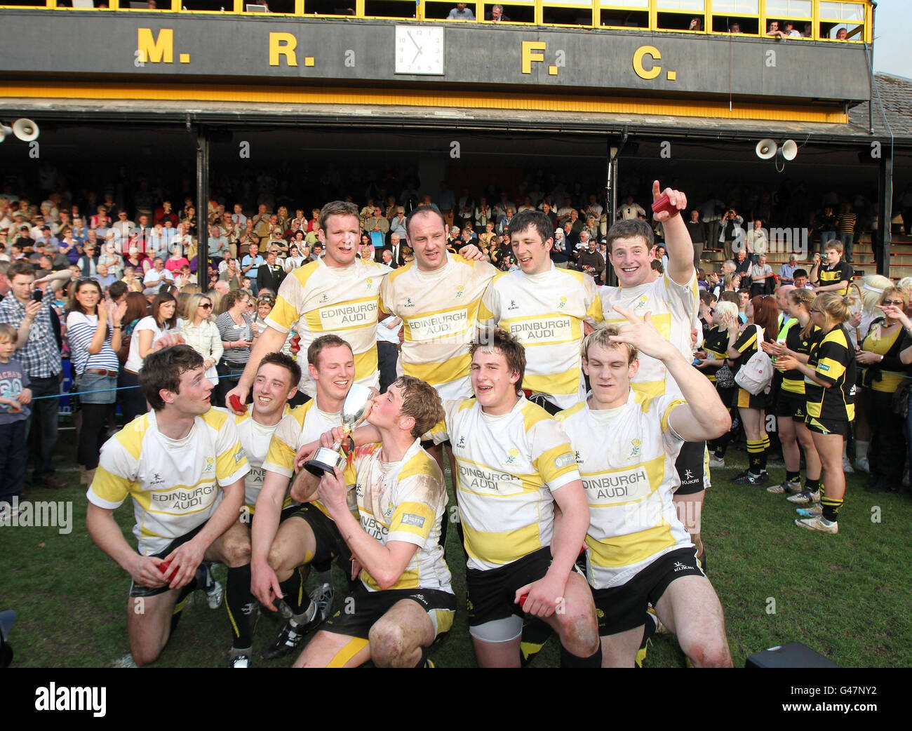 Melrose win the melrose sevens at melrose rugby club hi-res stock ...
