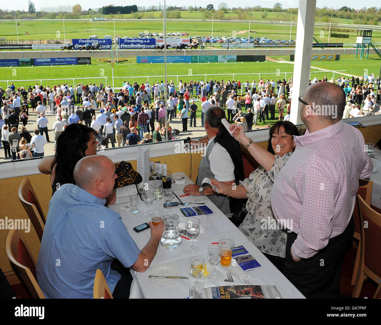 Family fun race day at lingfield park hi-res stock photography and ...
