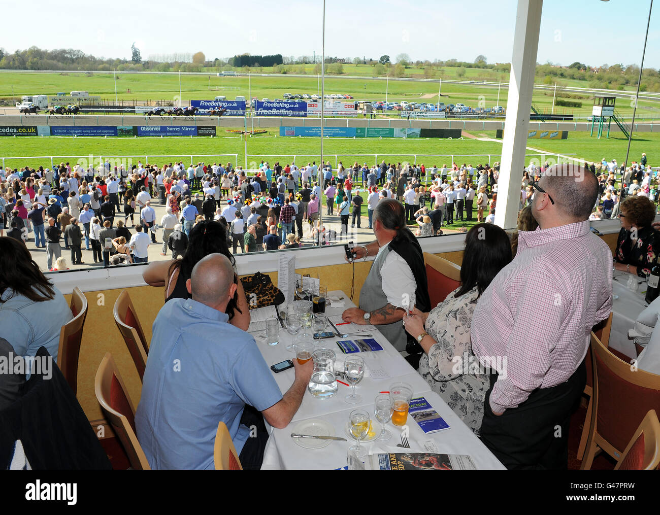Family fun race day at lingfield park hi-res stock photography and ...