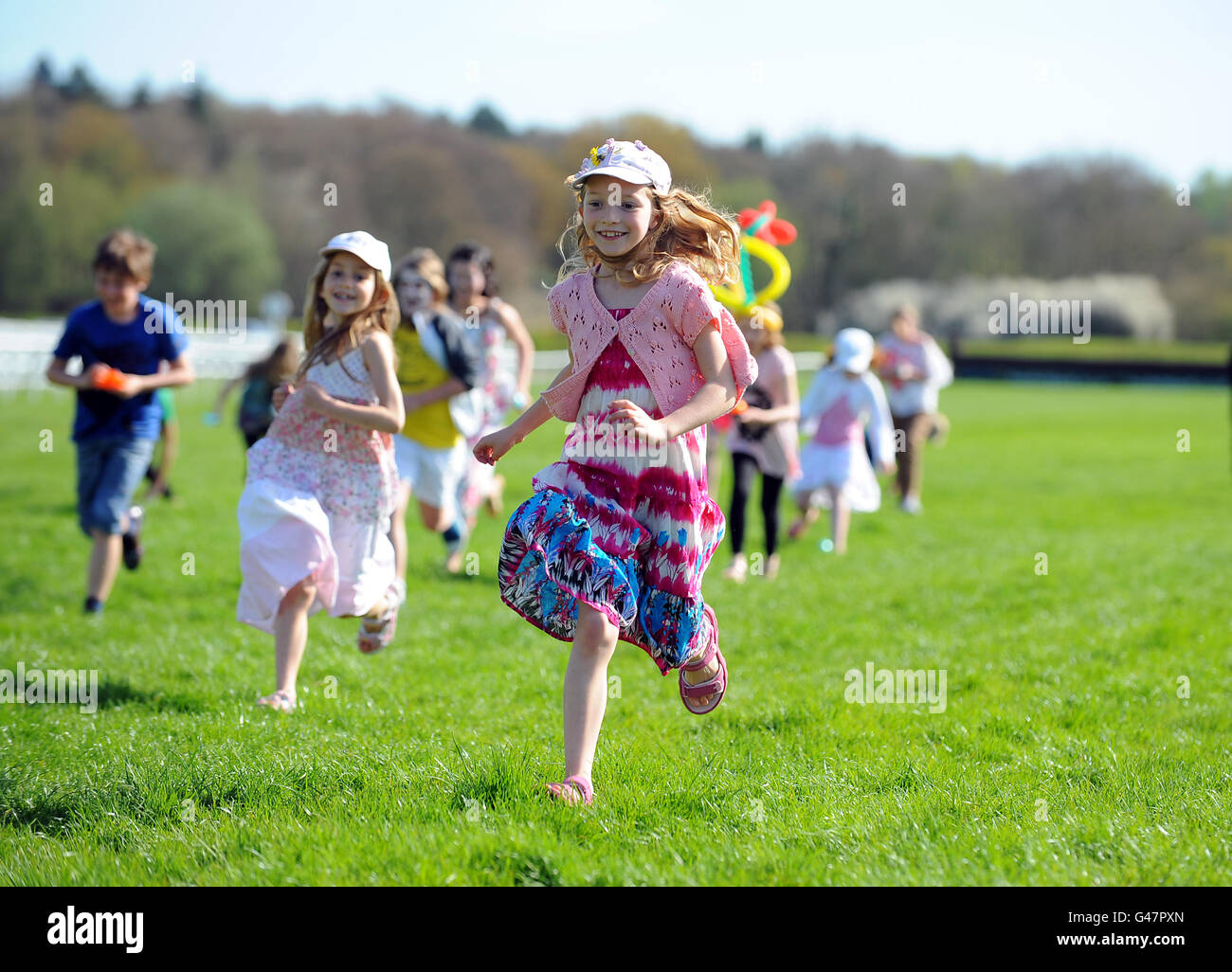 Family fun race day at lingfield park hi-res stock photography and ...