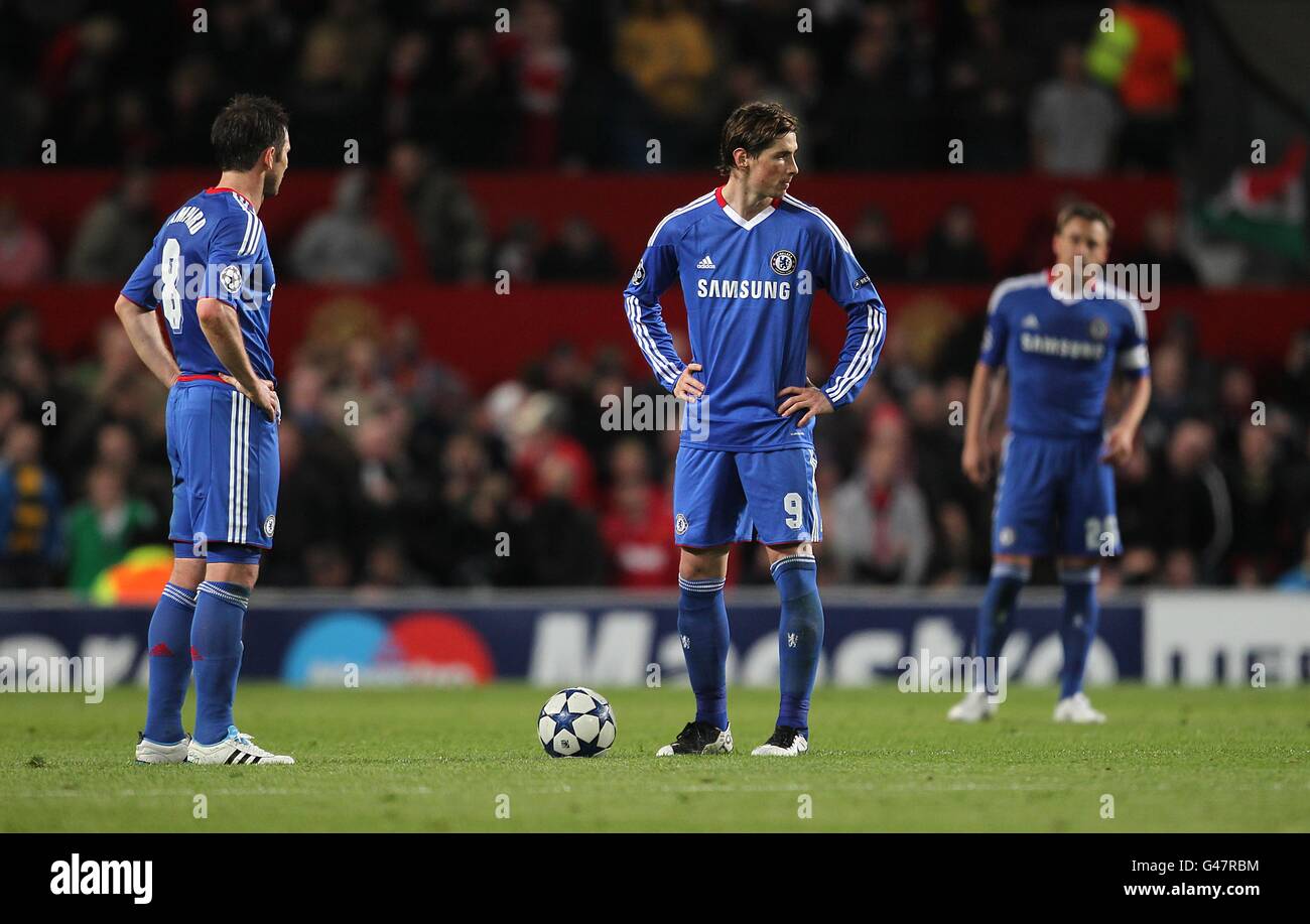 Chelsea's Frank Lampard (left), Fernando Torres (centre) and John Terry ...